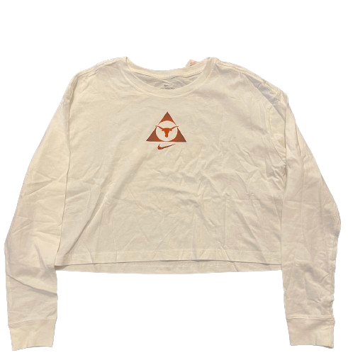 Molly Phillips Texas Volleyball Team Issued Long Sleeve Crop Shirt (Si ...