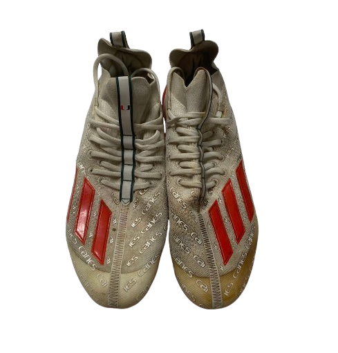Henry Parrish Jr. Miami Football Player Exclusive Cleats (Size 11 ...