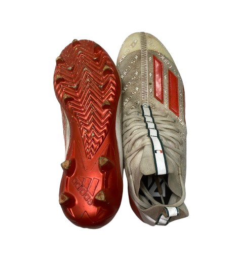 Henry Parrish Jr. Miami Football Player Exclusive Cleats (Size 11 ...