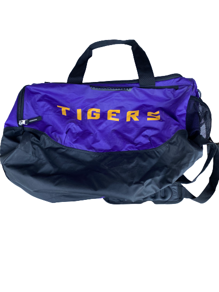 Garrett Brumfield LSU Football Team Issued Travel Duffel Bag – The ...