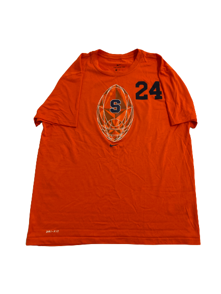 Cooper Lutz Syracuse Football Player-Exclusive Pre-Game Warm-Up T-Shir ...