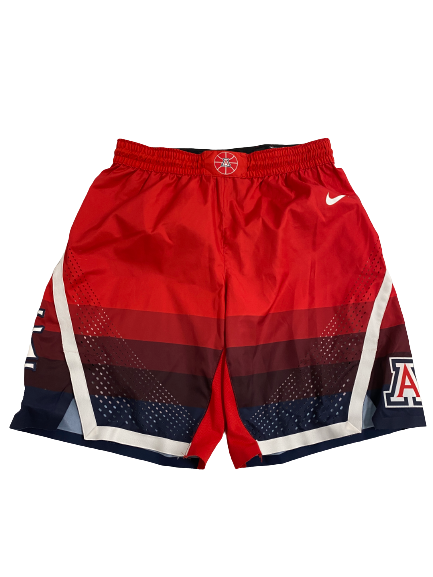 Jordan Mains Arizona Basketball 2020-2021 Season Game Shorts (Size 38 ...