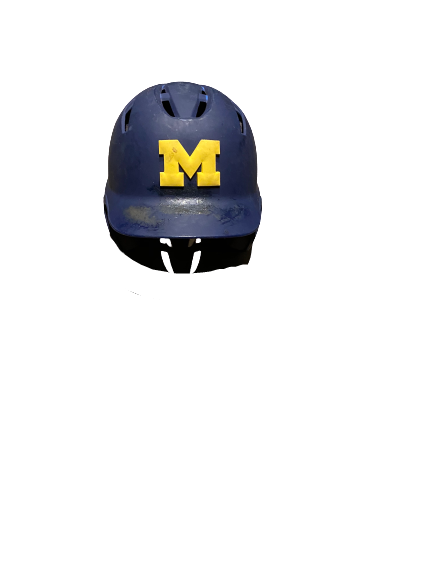 Harrison Wenson Michigan Baseball Game-Worn DeMarini Helmet With Numbe ...