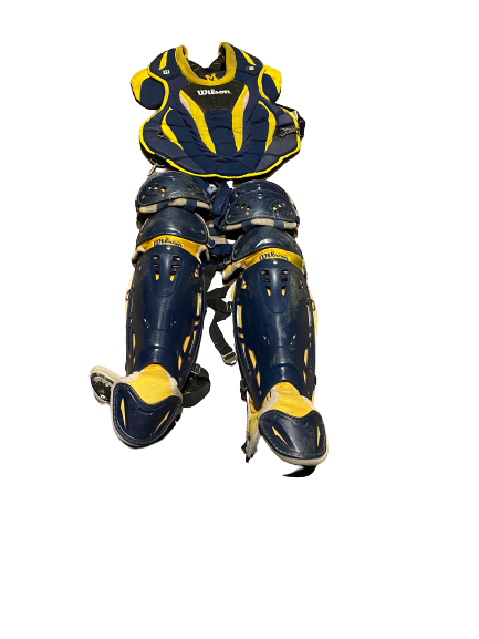 Harrison Wenson Michigan Baseball Wilson Catchers Set (Chest Protector ...