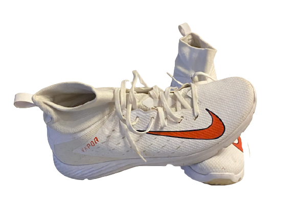 Nick Eddis Clemson Football Team Issued Nike Vapor Shoes (Size 12.5 ...