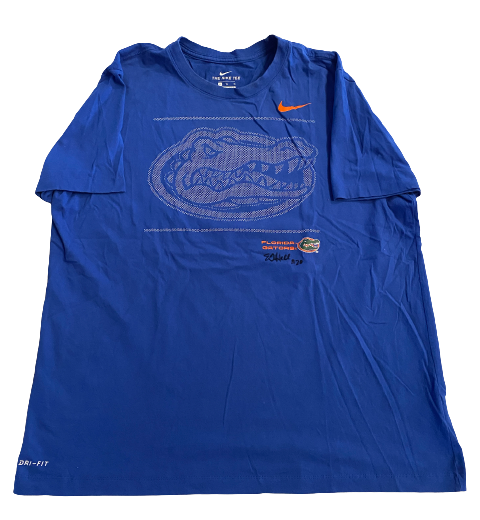 Thayer Hall Florida Volleyball Team Issued SIGNED Workout Shirt (Size ...