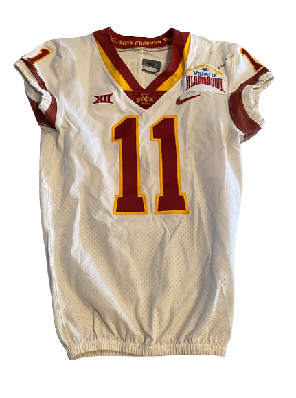 Lawrence White Iowa State Football 2018 Alamo Bowl Game Worn Jersey (S ...