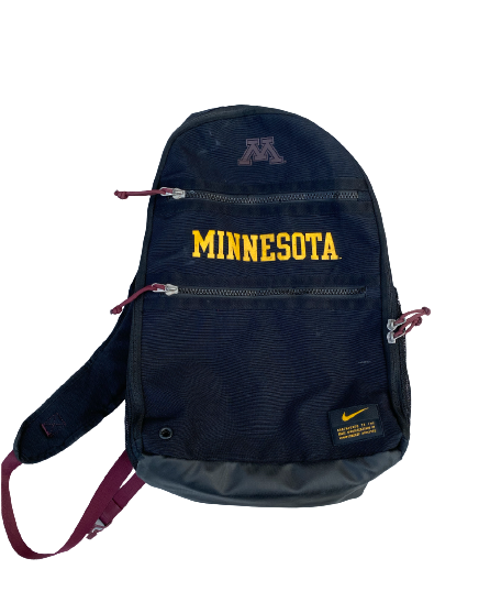 Sam Schlueter Minnesota Football Team Issued Travel Backpack – The ...
