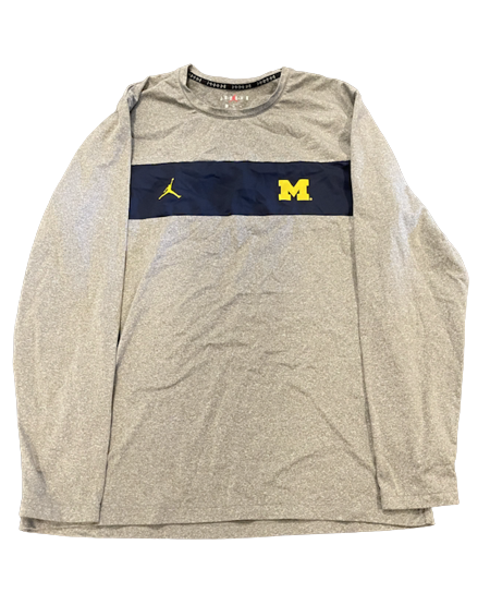 Adam Shibley Michigan Football Team Exclusive Long Sleeve Shirt with N ...
