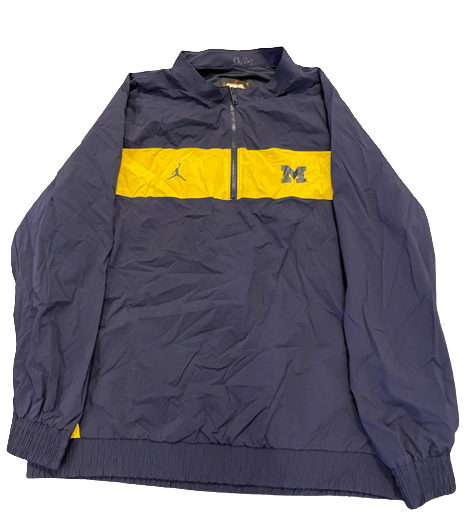Adam Shibley Michigan Football Team Exclusive Quarter-Zip Jacket with ...
