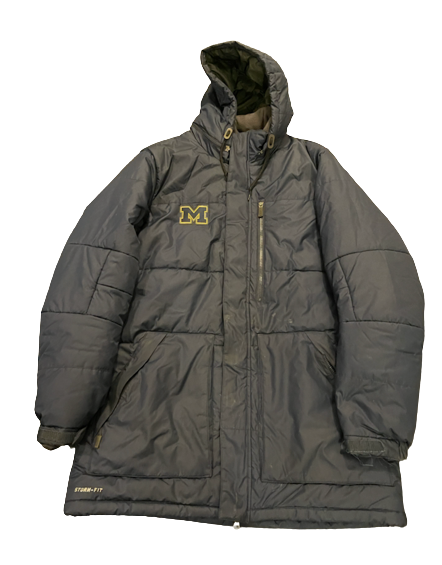 Adam Shibley Michigan Football Team Exclusive Heavy Duty Nike Storm-Fi ...