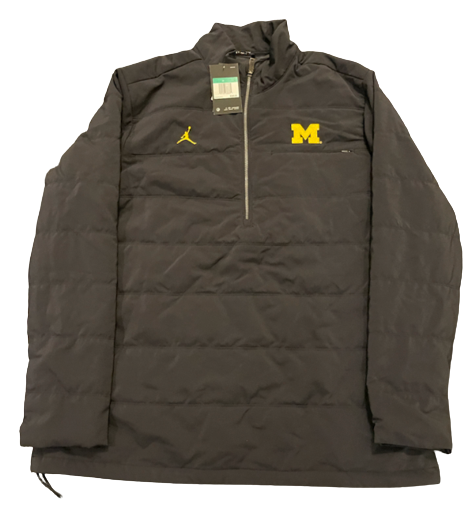 Adam Shibley Michigan Football Team Issued "Premium" Quarter-Zip Jacke ...
