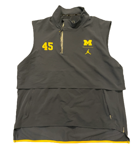 Adam Shibley Michigan Football Team Exclusive Pre-Game Warm-Up Pullove ...